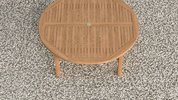 Large Round Teak Dining Table for Outdoor Spaces | Chic Teak