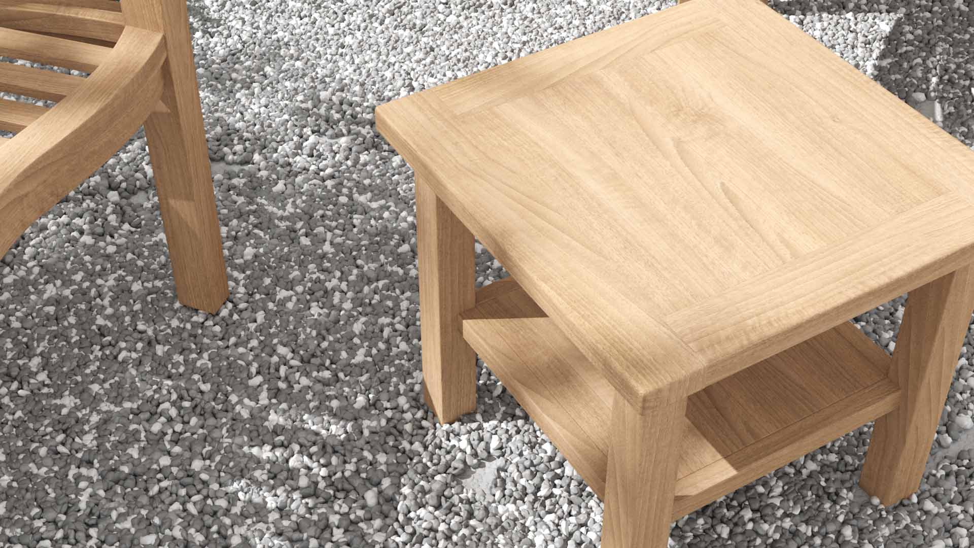 Luxury Teak Square Coffee or Side Table | Small Size