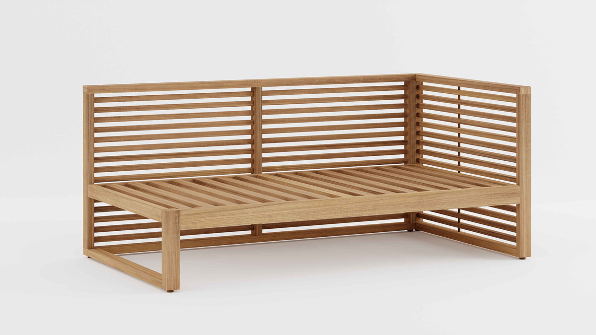 Modular Open End Teak Lounge Sofa (Left) - Grade A Teak