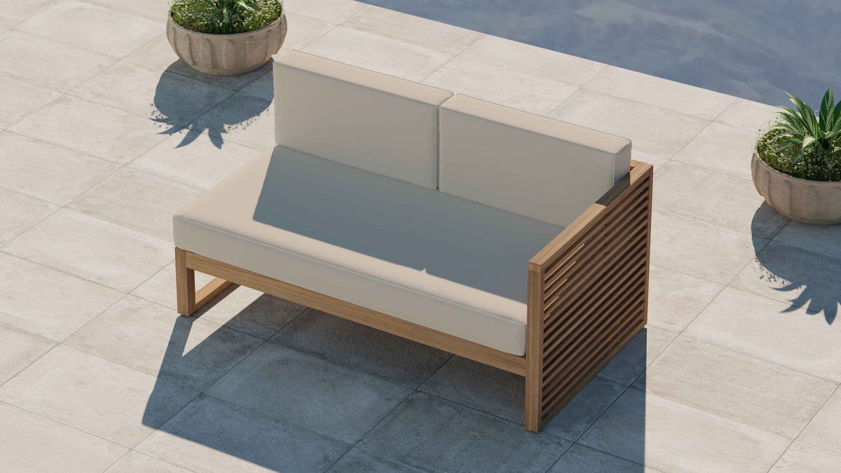 Modular Open End Teak Lounge Sofa (Left) - Grade A Teak