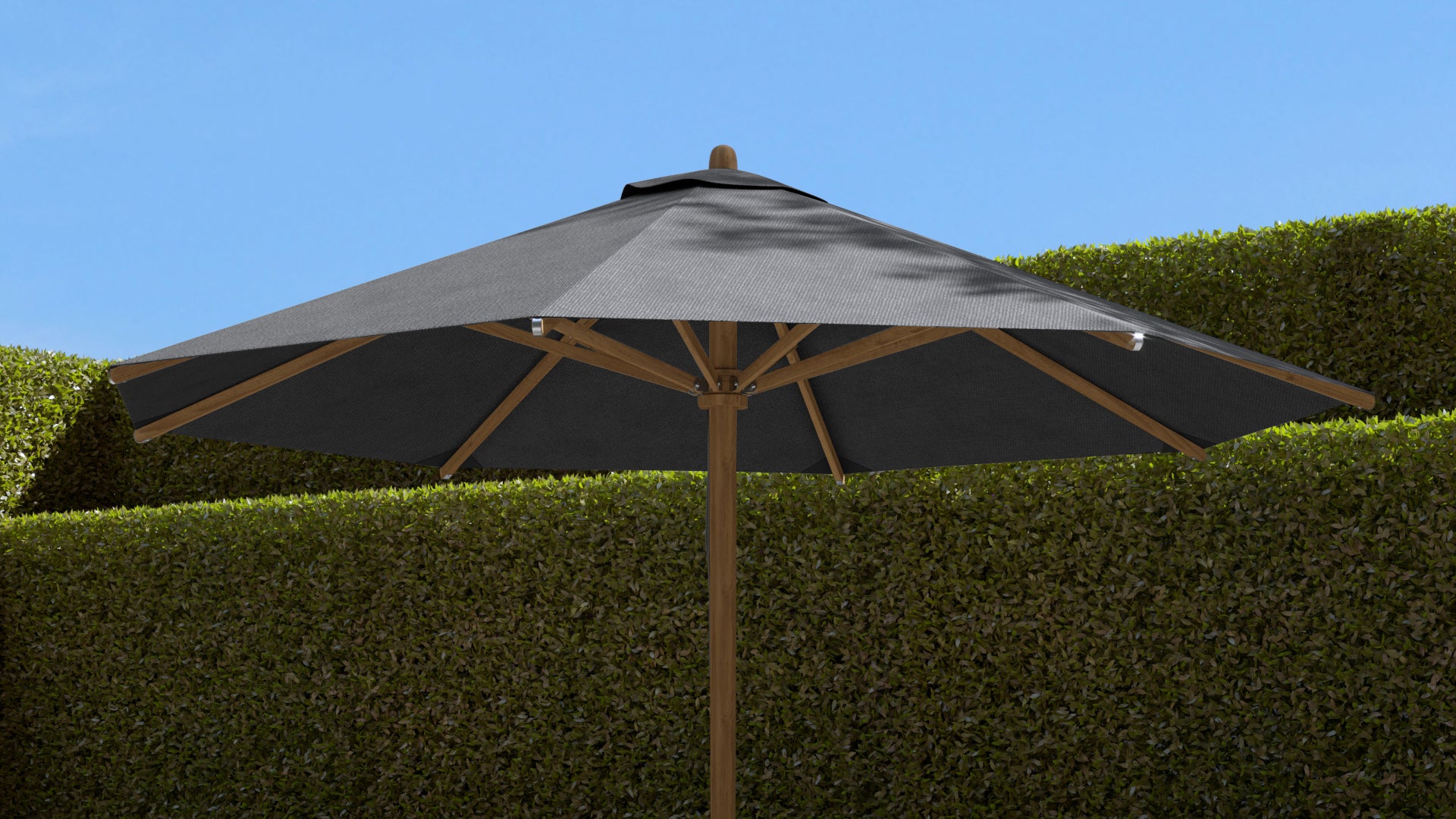 Round Bamboo Garden Parasol - Multiple Sizes & Colours