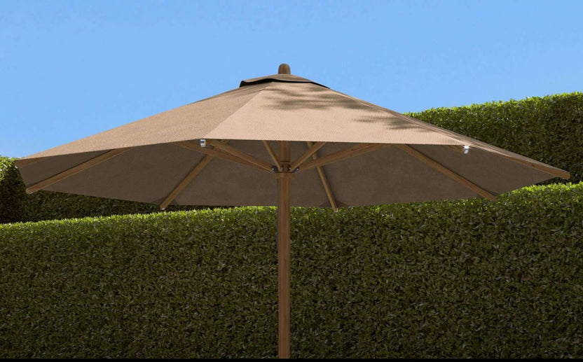 Round Bamboo Garden Parasol - Multiple Sizes & Colours