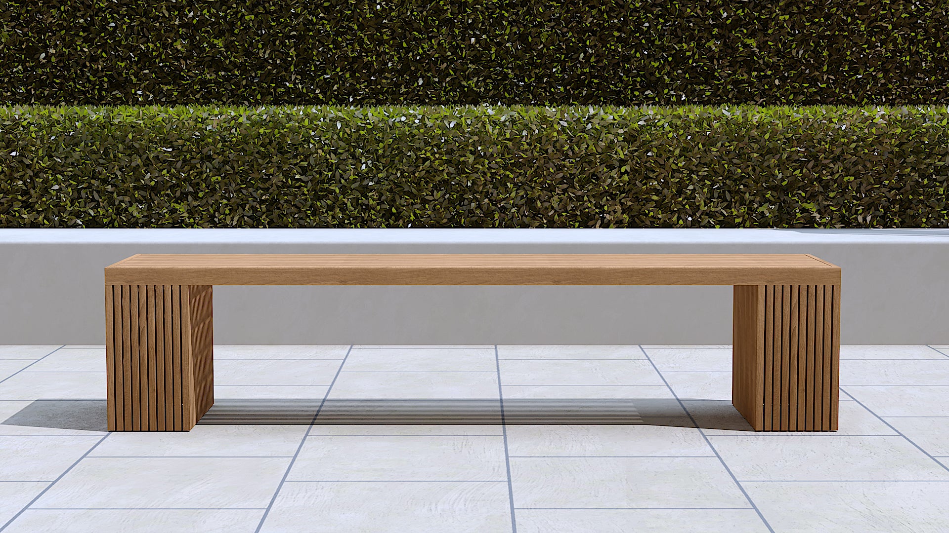 Contemporary Teak Table & Bench Set | Mayfair Collection