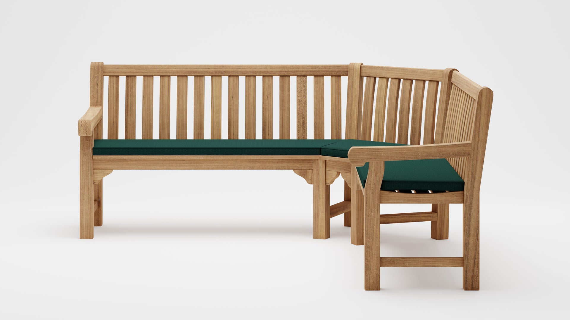 Corner Teak Bench | Patio or Terrace | 10 Year Guarantee