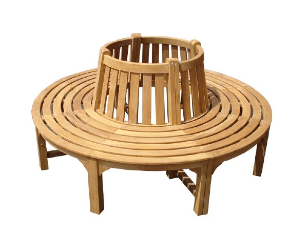 Circular Teak Full Tree Bench Seat - 10 Year Guarantee