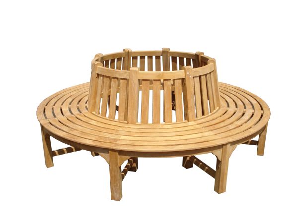 Circular Teak Full Tree Bench Seat - 10 Year Guarantee