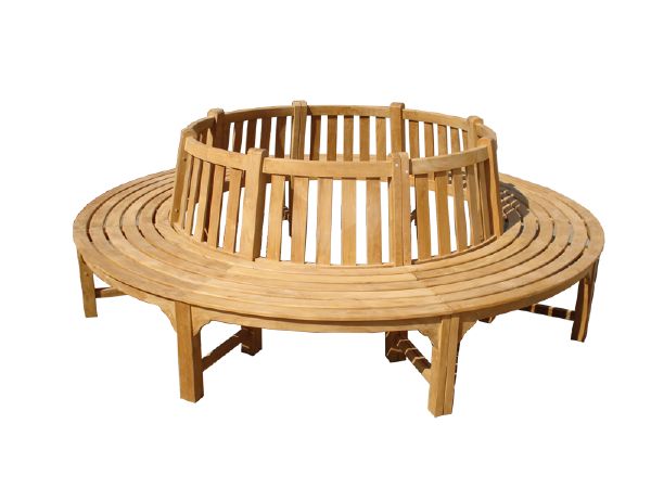 Circular Teak Full Tree Bench Seat - 10 Year Guarantee
